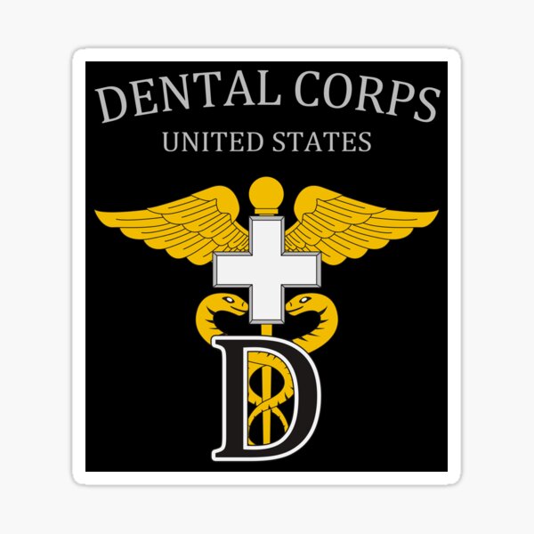 "US Army Dental Corps USA Military Dentist #2219" Sticker for Sale by ...