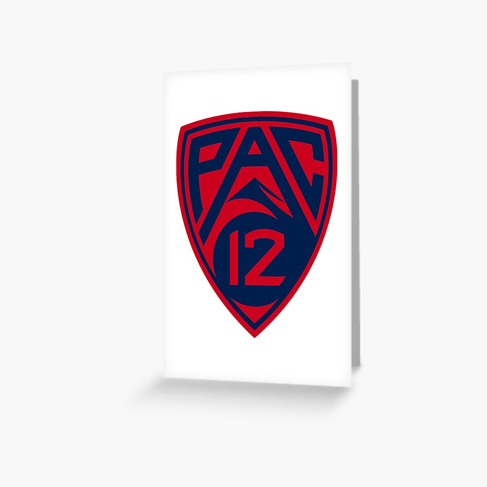 "pac 12 logo- arizona colors " Greeting Card by PHXCustoms | Redbubble
