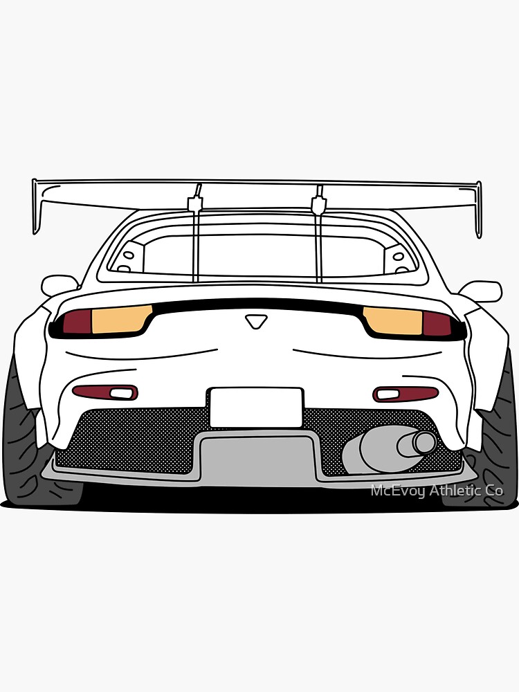 "RX7 Rear" Sticker for Sale by MegaLawlz | Redbubble