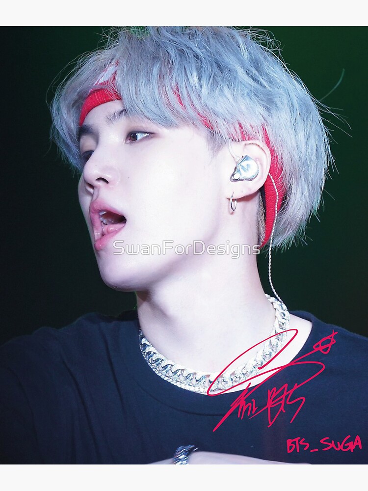 "BTS Suga Min Yoon-gi" Sticker for Sale by SwanForDesigns | Redbubble