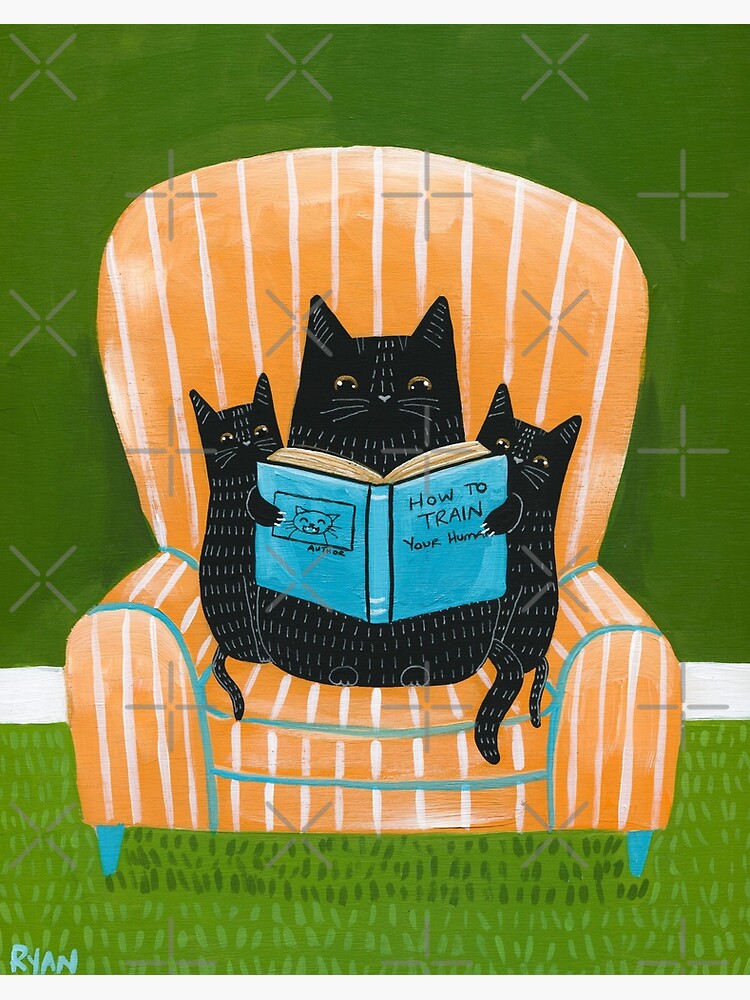 "Reading Cats" Postcard for Sale by kilkennycat | Redbubble
