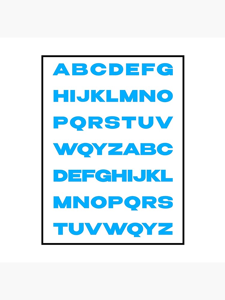 "Alphabet Blue Color" Poster for Sale by JavasArts | Redbubble