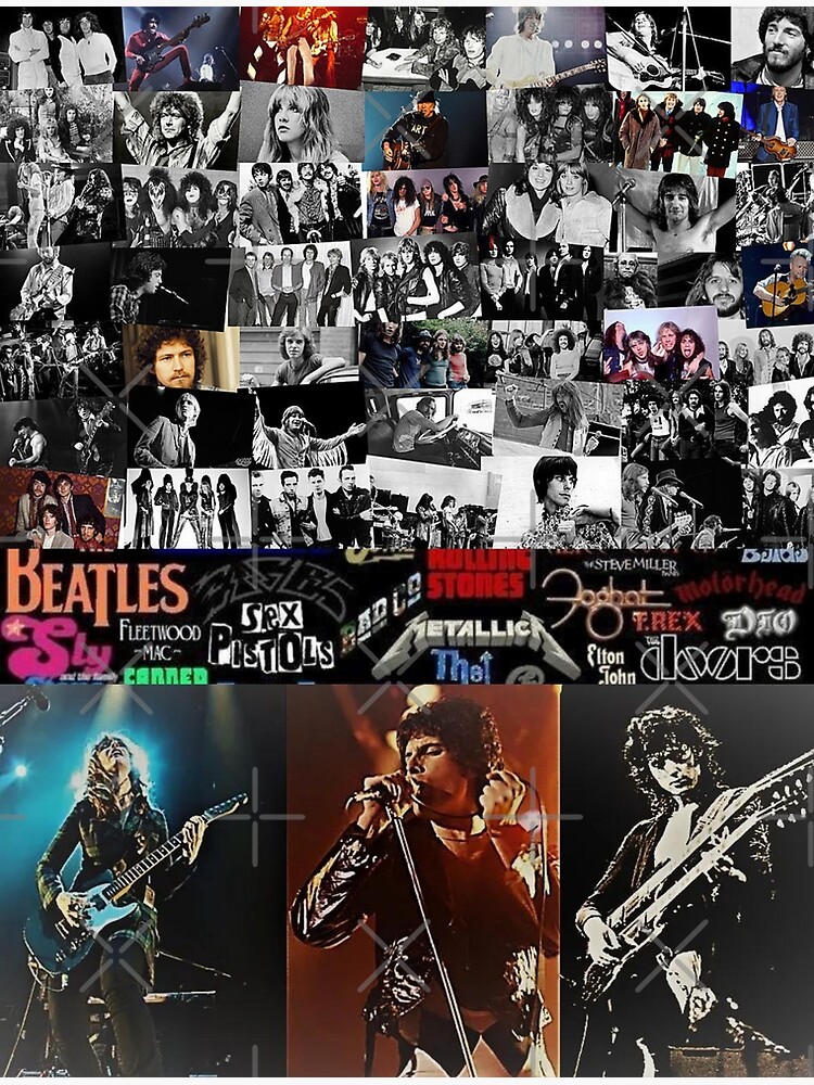 "old school rock bands, " Poster for Sale by monstersart1 | Redbubble