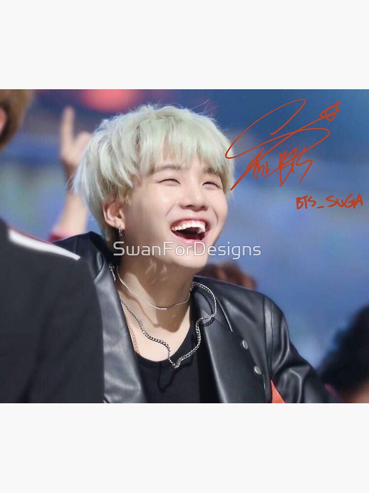 "BTS Suga Min Yoon-gi" Sticker for Sale by SwanForDesigns | Redbubble