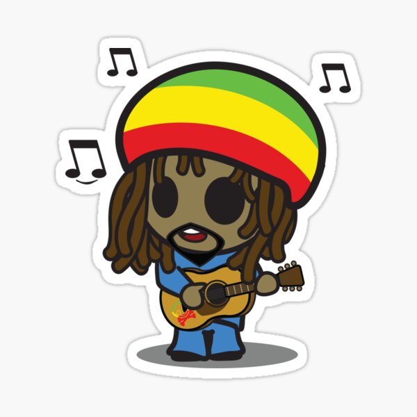 "Reggae Man Sticker" Sticker for Sale by morrowocon | Redbubble