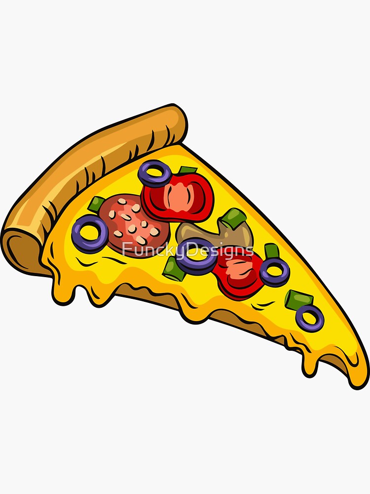 "My Pizza Jokes Are Too Cheesy" Sticker for Sale by FunckyDesigns ...