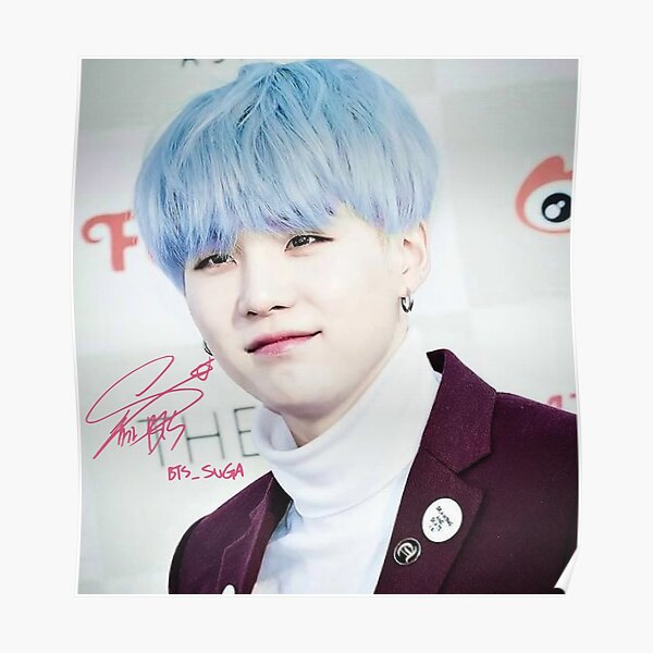 "BTS Suga Min Yoon-gi" Poster for Sale by SwanForDesigns | Redbubble