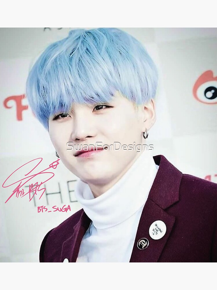 "BTS Suga Min Yoon-gi" Sticker for Sale by SwanForDesigns | Redbubble