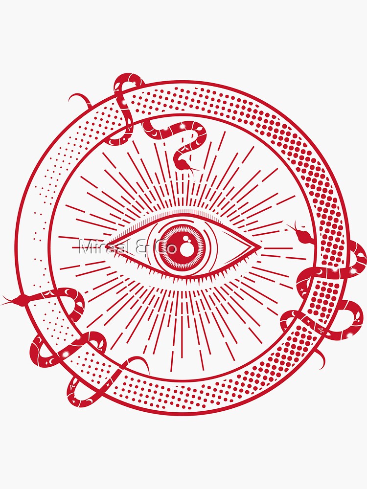"Hypnotic Snake Eye | Mystical Illustration" Sticker for Sale by ...