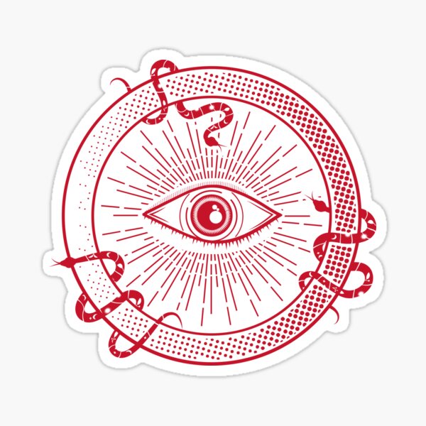 "Hypnotic Snake Eye | Mystical Illustration" Sticker for Sale by ...