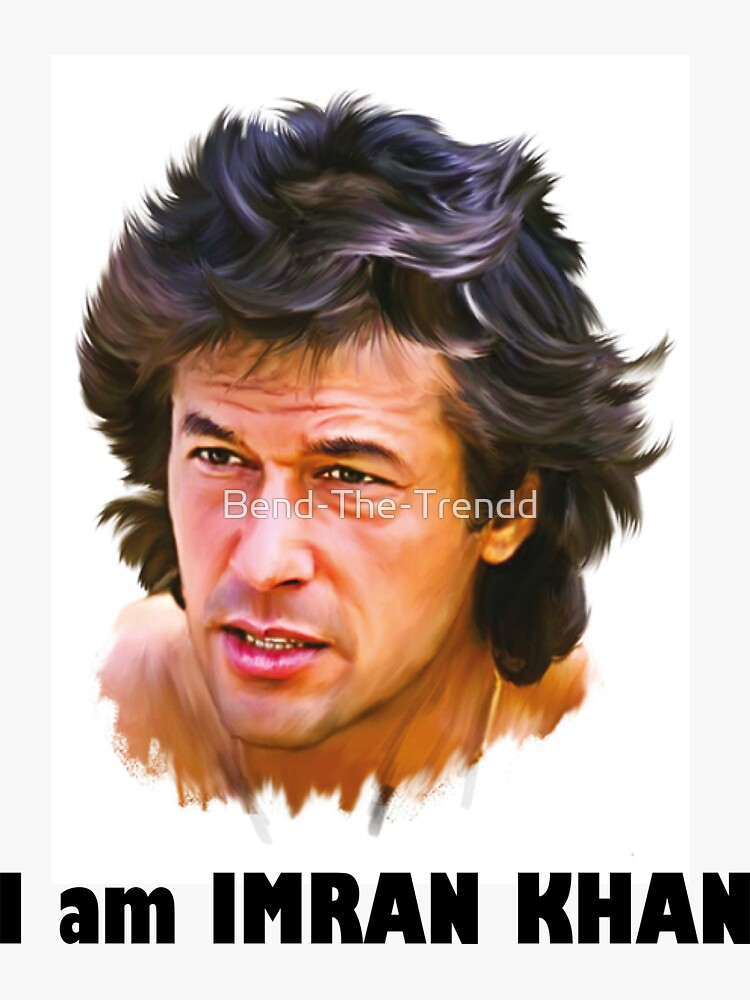 "I am Imran Khan" Sticker by Bend-The-Trendd | Redbubble