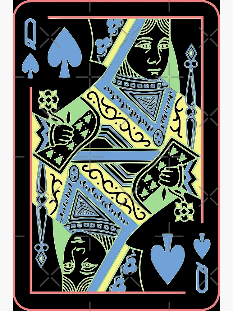 "Queen of Spades Pastel" Poster for Sale by inotyler | Redbubble