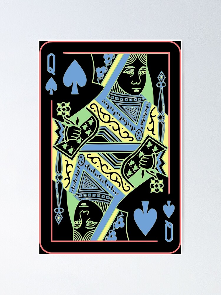 "Queen of Spades Pastel" Poster for Sale by inotyler | Redbubble