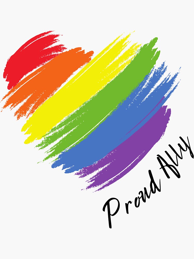 "Pride Allyship" Sticker by empire1arts | Redbubble