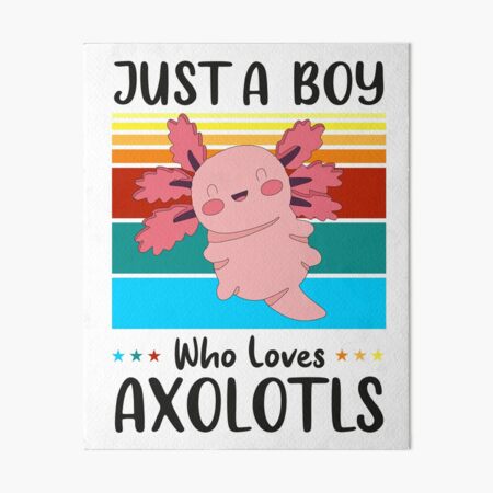 "Funny Axolotl Quote, Mexican Walking Fish, Just A Boy Who Loves ...