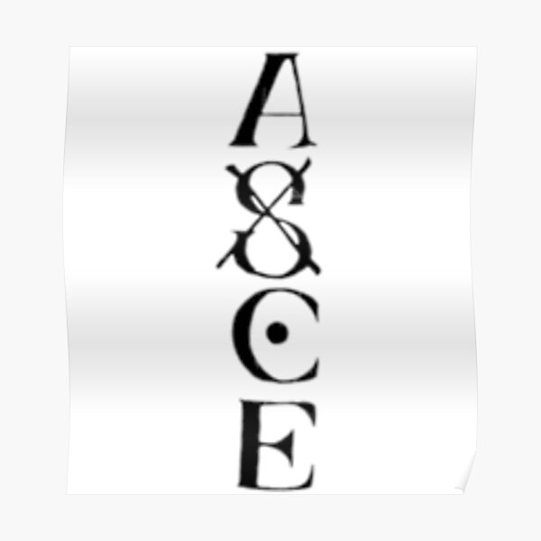 "Ace TATTOO: ASCE" Poster for Sale by ScarlettBlick | Redbubble