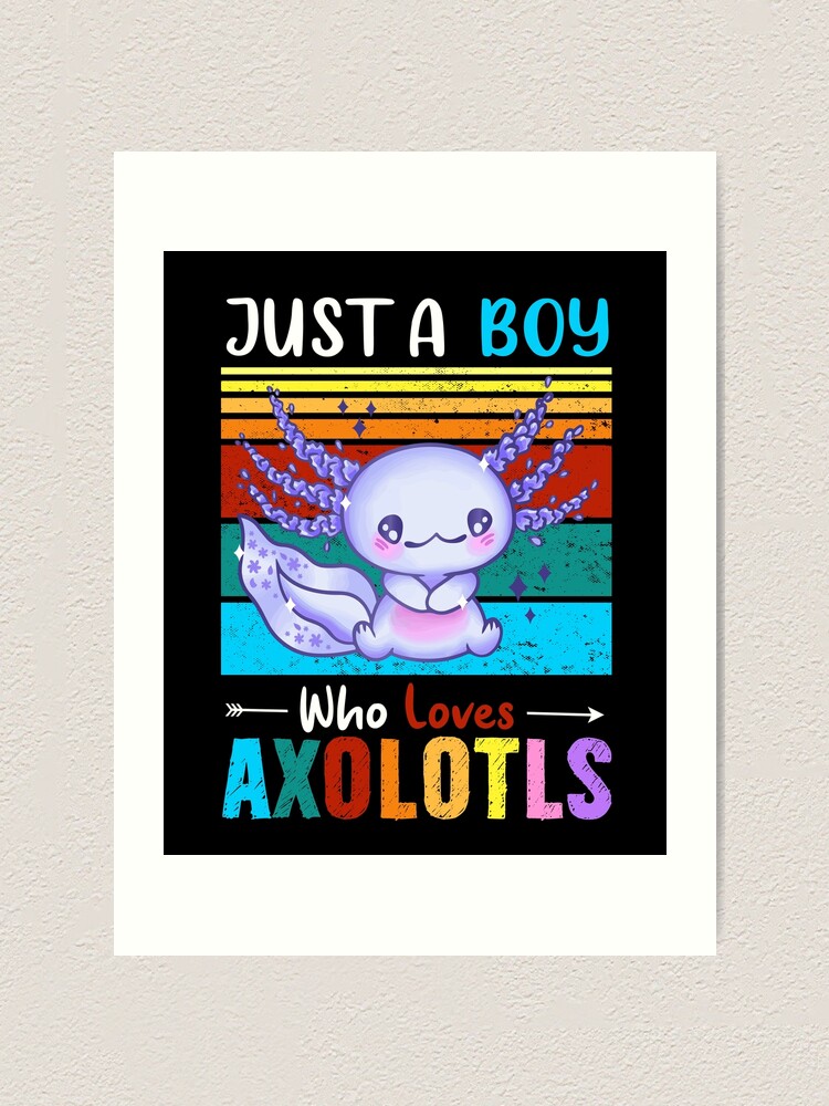 "Just A Boy Who Loves Axolotls, Mexican Walking Fish, Squishable ...