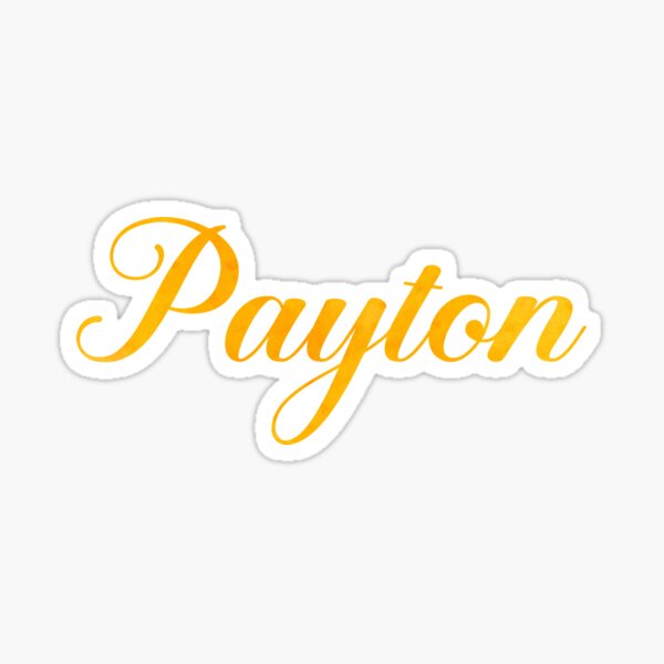 "Payton" Sticker for Sale by DitaNadiaStore | Redbubble