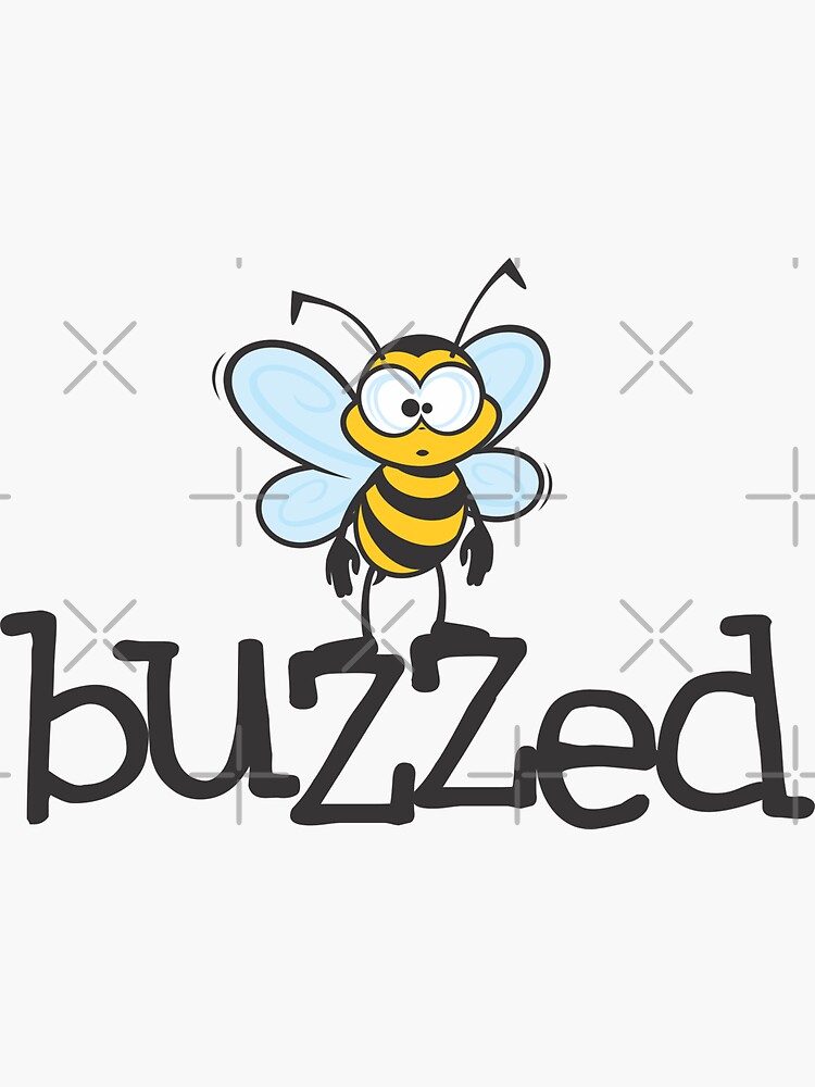"Buzzed" Sticker for Sale by jamieleeart | Redbubble