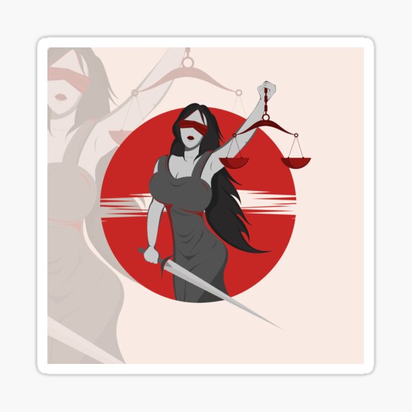 "Lady Justice" Sticker for Sale by setyawanH | Redbubble