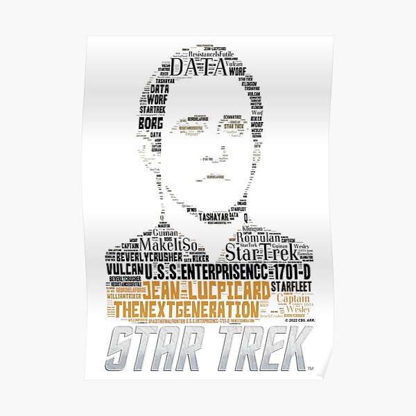 Data Star Trek Next Generation Poster For Sale By Theicons Redbubble