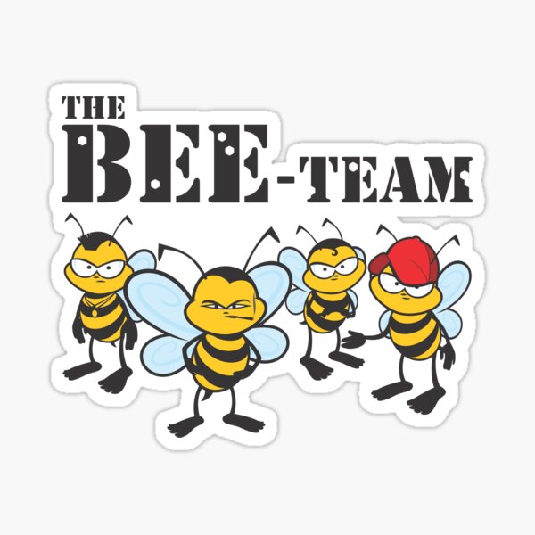 "The Bee Team" Sticker for Sale by jamieleeart | Redbubble