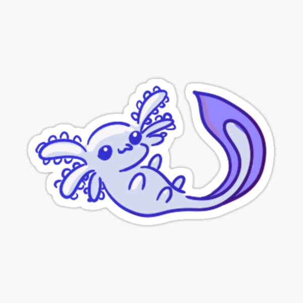 "Blue Axolotl " Sticker for Sale by Artfromtheabyss | Redbubble
