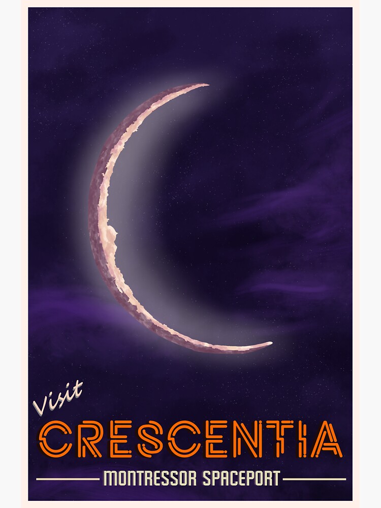 "Montressor Spaceport Travel Poster" Sticker for Sale by swankytim ...