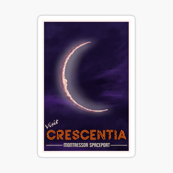 "Montressor Spaceport Travel Poster" Sticker for Sale by swankytim ...