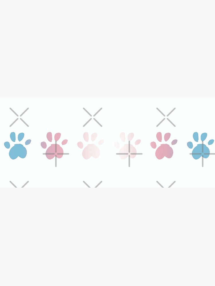 "Trans Flag Gradient LGBTQ Pride Paw Prints" Art Print for Sale by ...
