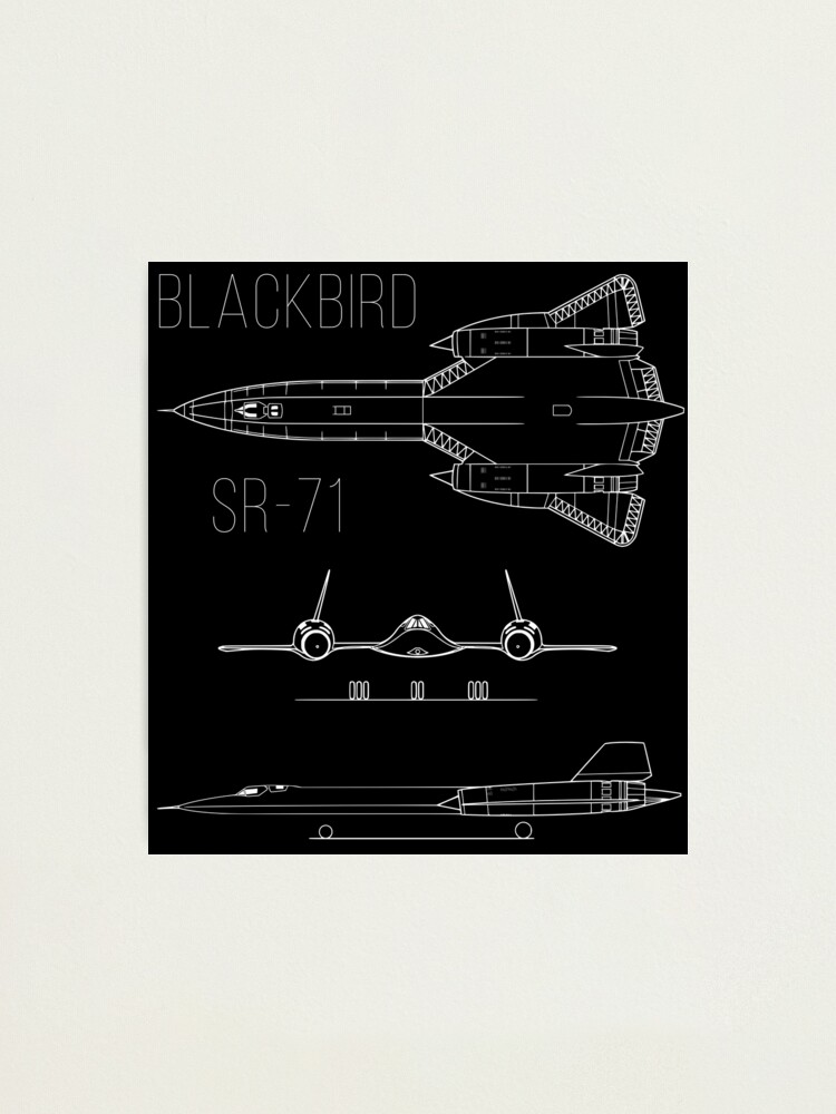 "SR-71 Blackbird US Military Aircraft Blueprint #2222" Photographic ...