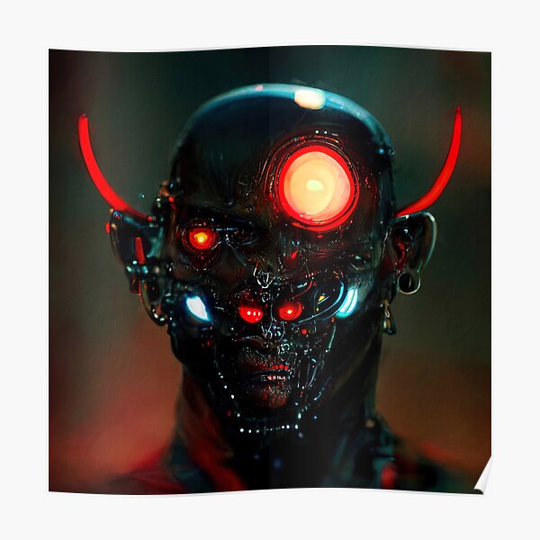 "Cyber Devil" Poster for Sale by ErianAndre | Redbubble