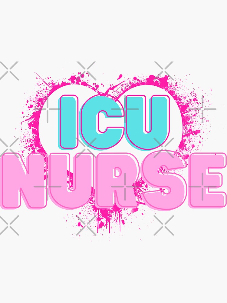"ICU Nurse Heart" Sticker for Sale by THENURSESLIFE | Redbubble