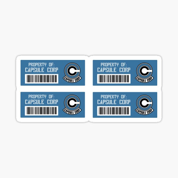 "Capsule Corp. v1 (Set of 4)" Sticker for Sale by Yonin Designs | Redbubble