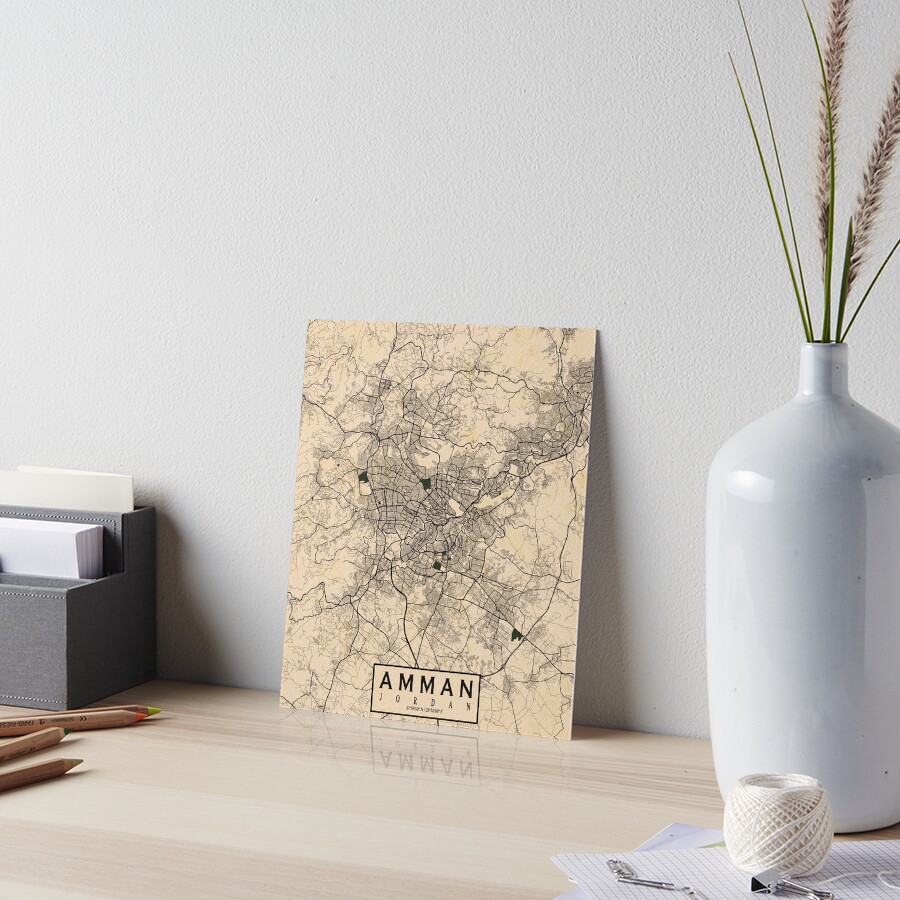 "Amman City Map Jordan - Vintage" Poster for Sale by deMAP | Redbubble
