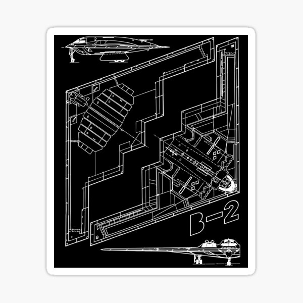 "B-2 Spirit Stealth Bomber US Military Aircraft Blueprint #2224 ...