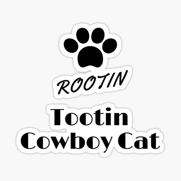 "Rootin Tootin Cowboy Cat" Sticker by yassminishop | Redbubble