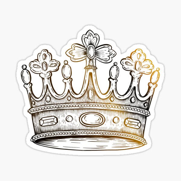 "Crown" Sticker for Sale by ScrollClick | Redbubble