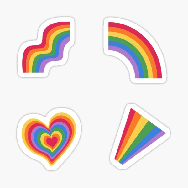 "Rainbow Sticker Pack - Four Rainbows - Bundle - Pride Month" Sticker ...
