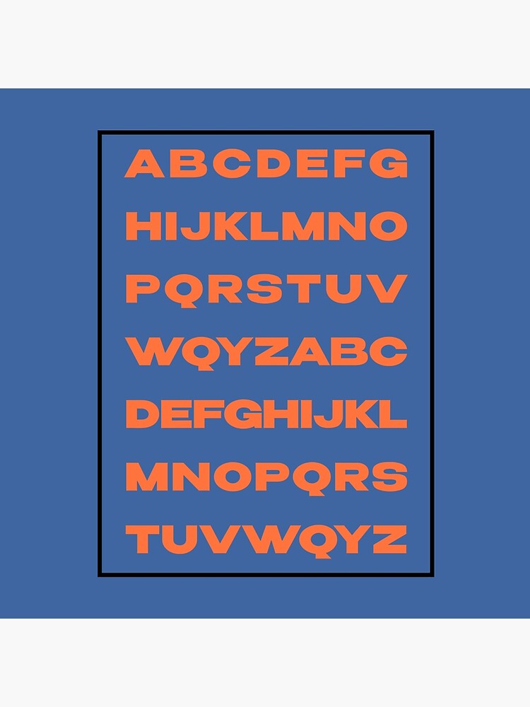 "Alphabet Orange Color" Poster for Sale by JavasArts | Redbubble
