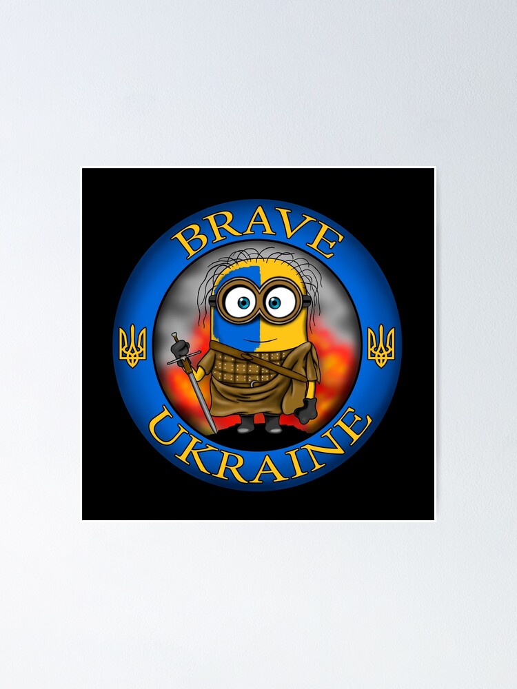 "Brave Ukraine" Poster for Sale by Vic-InFlight | Redbubble