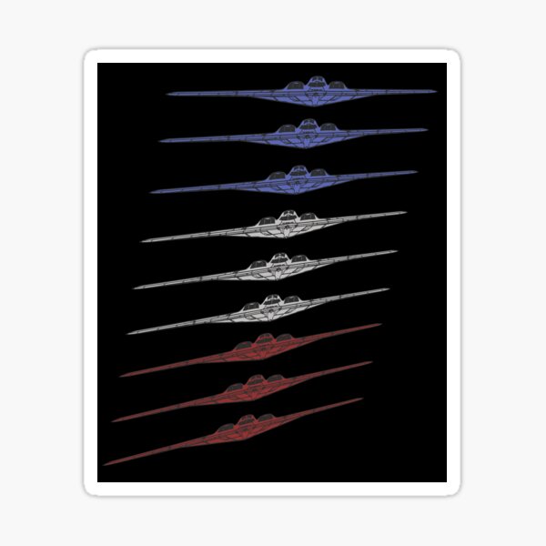 "Vintage B-2 Spirit Stealth Bomber US Military Aircraft #2242" Sticker ...