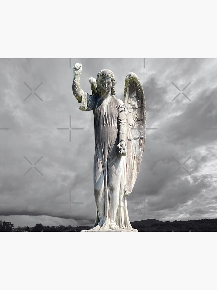"Hell Yeah Angel" Sticker by MiddleJourney | Redbubble