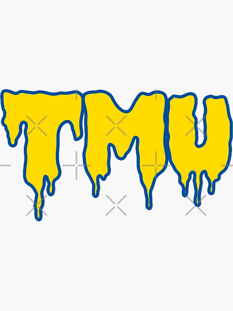 "Slime TMU Lettering Yellow and Blue" Sticker for Sale by jessicaleah15 ...