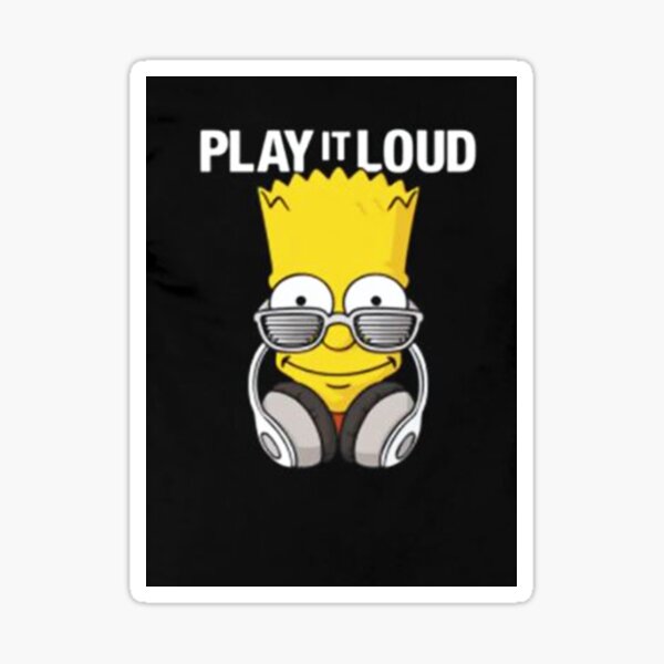 "PLAY THE MUSIC LOUD" Sticker by Radoicic | Redbubble