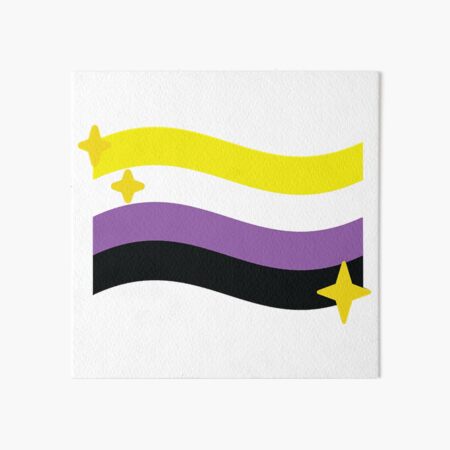 "Nonbinary Pride Flag Sparkle Emoji " Art Board Print by EdwardBowhay ...
