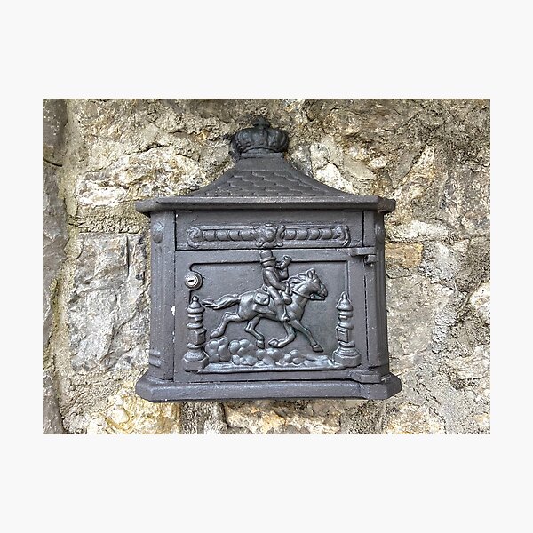 "Mailbox with postman on horseback" Photographic Print for Sale by ...