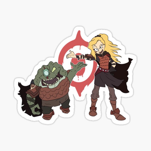 "Amphibia Sasha And Grimesy" Sticker for Sale by art-master1 | Redbubble
