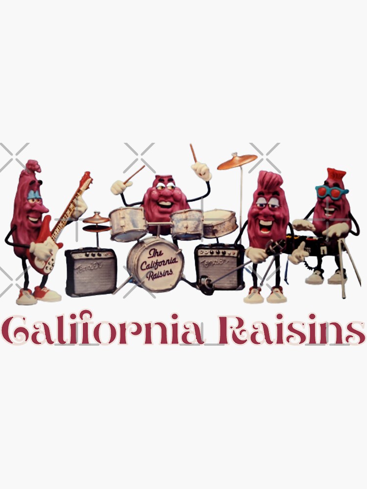 "California Raisins 2 ORIGINAL BY CRUSHART1 ON REDBUBBLE" Sticker for ...
