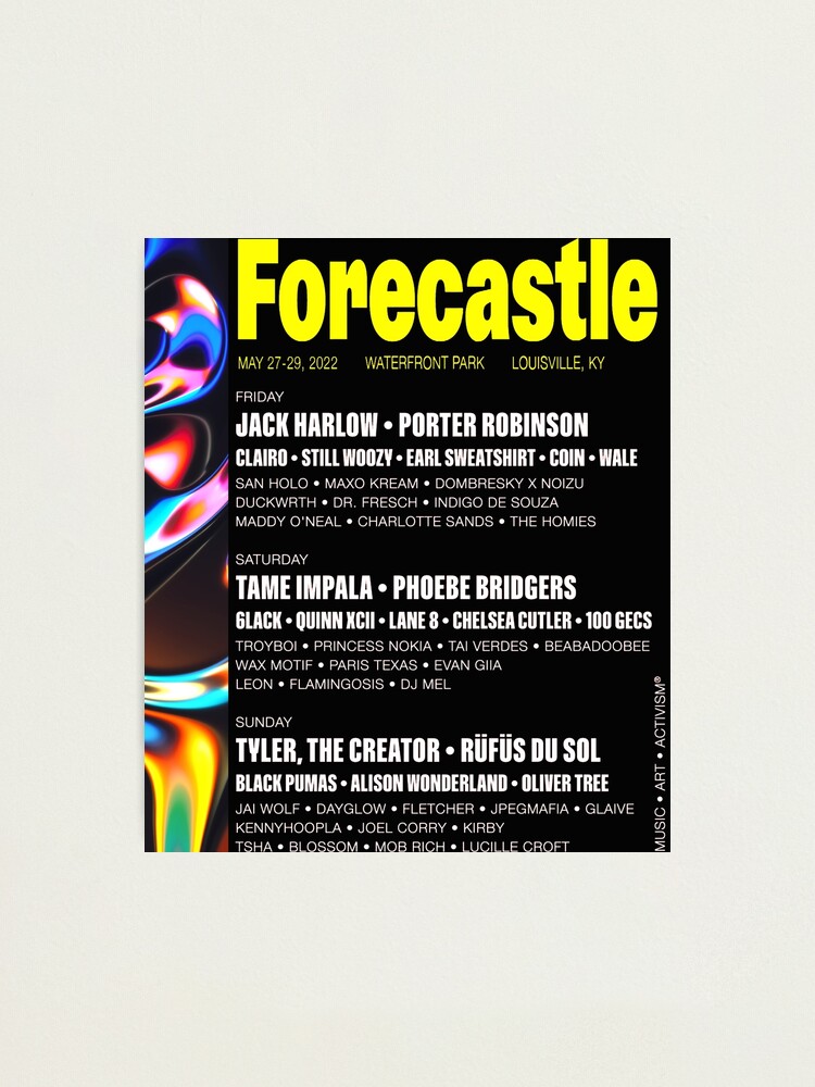 "Forecastle Festival 2022 Line-Up" Photographic Print for Sale by ...